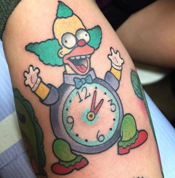 Hey Hey! Check Out These Krusty the Clown Tattoos – The Tattooed Archivist