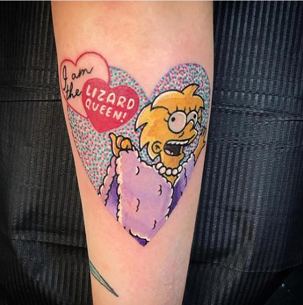 Lizard Queen Lisa Simpson Tattoos – The Tattooed Archivist