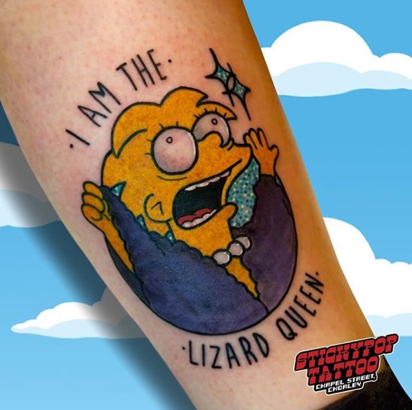 Lizard Queen Lisa Simpson Tattoos – The Tattooed Archivist