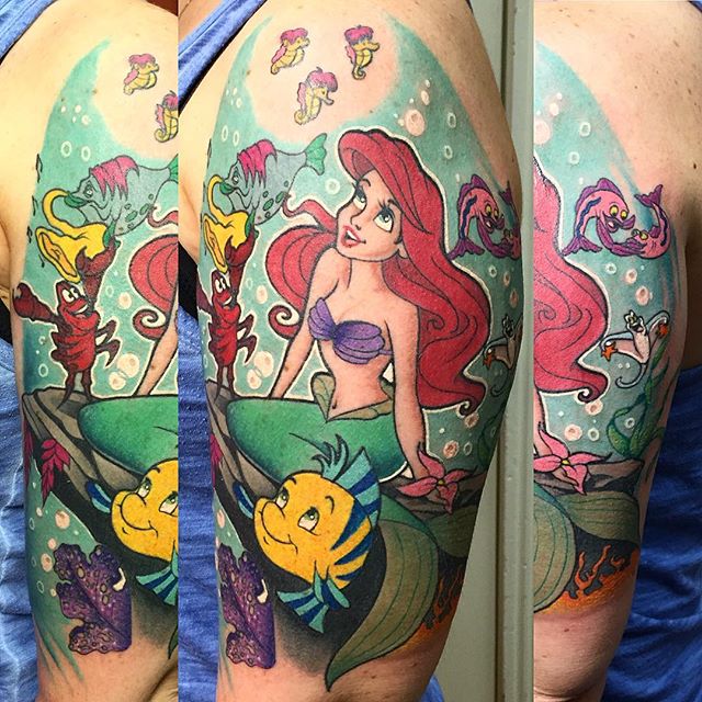 Mermaid Ariel Tattoos